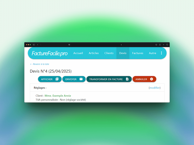 facturefacile.pro : Logiciel de facturation en ligne facile à utiliser.